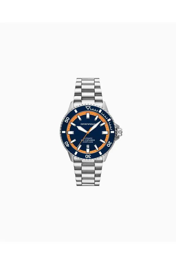 Emporio Armani Sea Explorer Automatic Stainless Steel Watch - Red