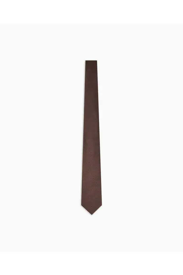 Emporio Armani Pure Silk Tie - Brown