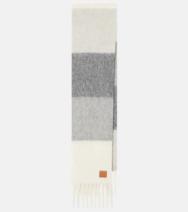 Loewe Alpaca And Wool-blend Scarf - Grey