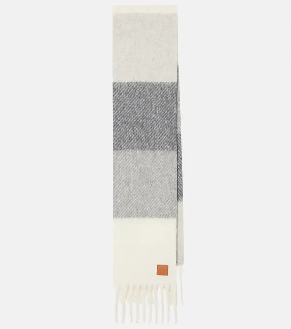 Loewe Alpaca And Wool-blend Scarf - Grey