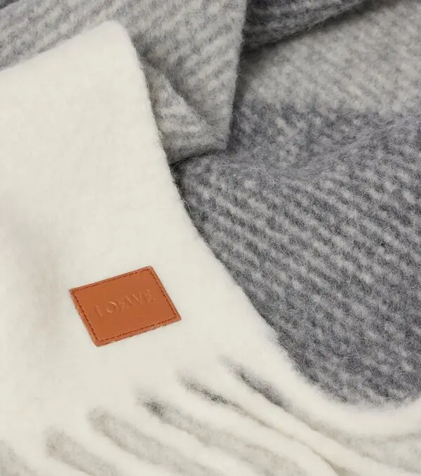 Loewe Alpaca And Wool-blend Scarf - Grey