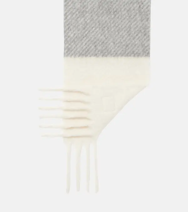 Loewe Alpaca And Wool-blend Scarf - Grey