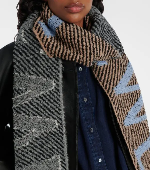 Loewe Logo Alpaca And Wool-blend Scarf