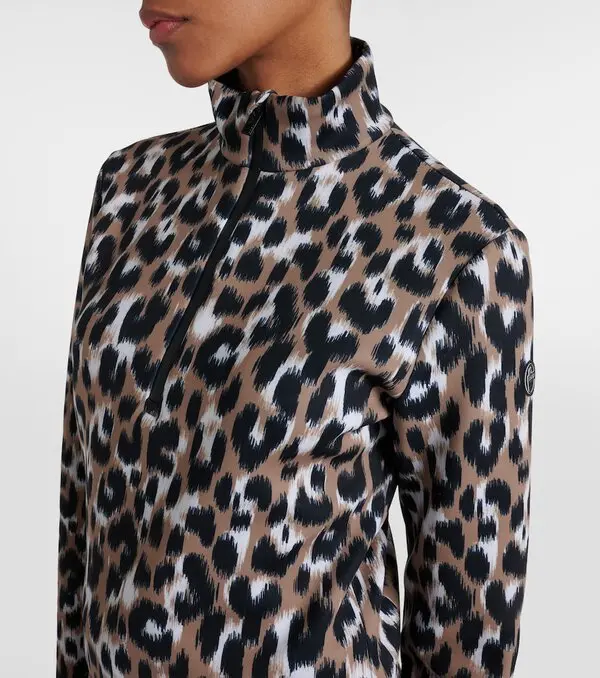 Fusalp Orion Leopard-print Ski Top - Multicoloured