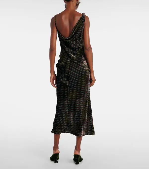 Dries Van Noten Asymmetric Printed Gown - Multicoloured