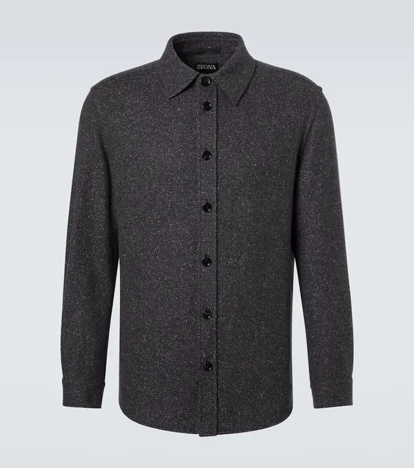 Zegna Cashmere And Silk Overshirt - Grey