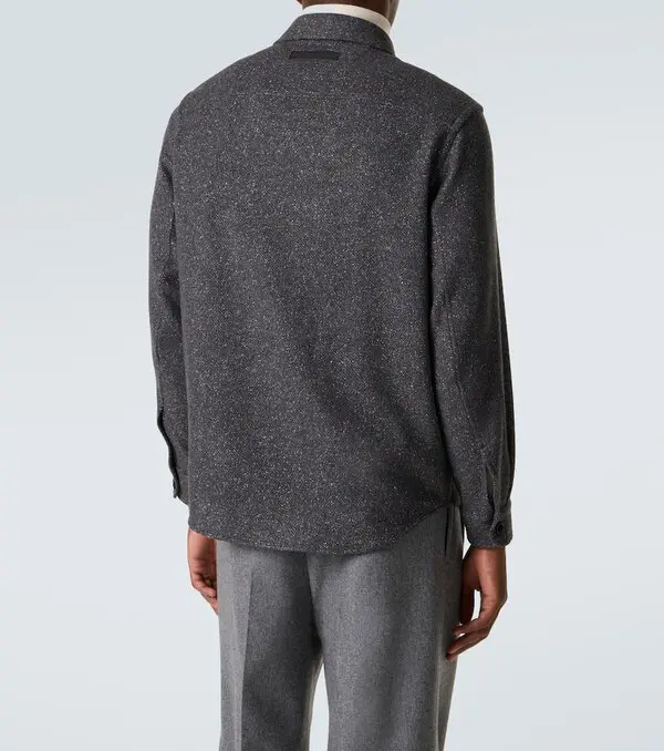 Zegna Cashmere And Silk Overshirt - Grey