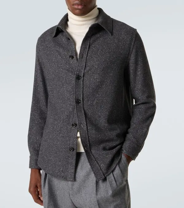 Zegna Cashmere And Silk Overshirt - Grey