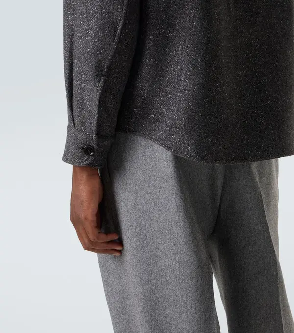 Zegna Cashmere And Silk Overshirt - Grey