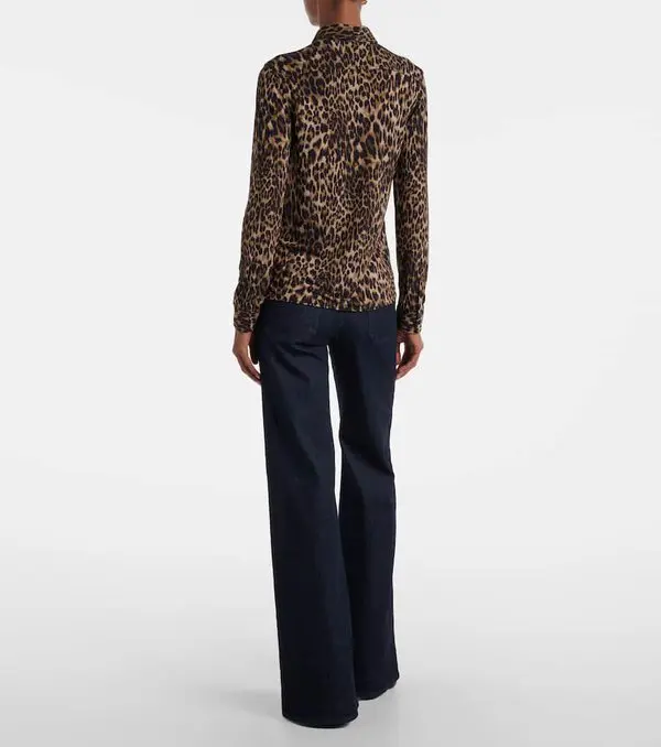 NILI LOTAN Celestine Leopard-print Shirt