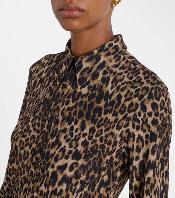 NILI LOTAN Celestine Leopard-print Shirt