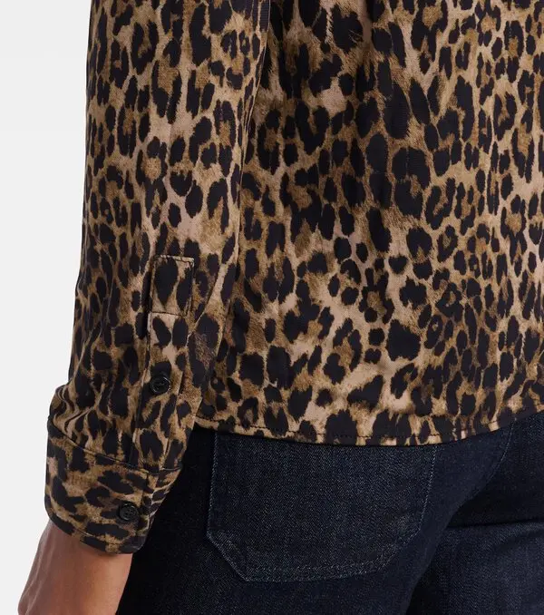 NILI LOTAN Celestine Leopard-print Shirt