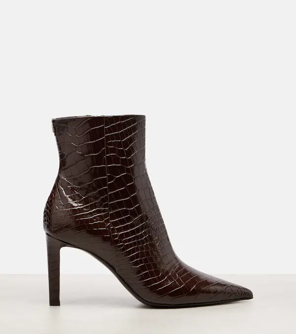 JIMMY CHOO Frankie 85 Leather Ankle Boots - Brown