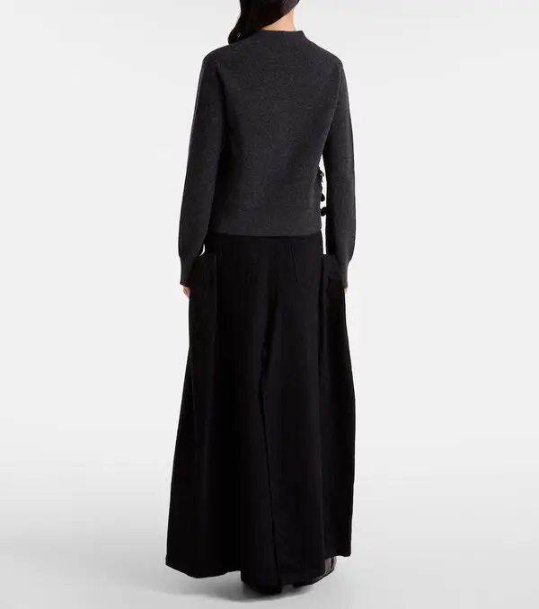 Sacai Sequined Wool Cardigan