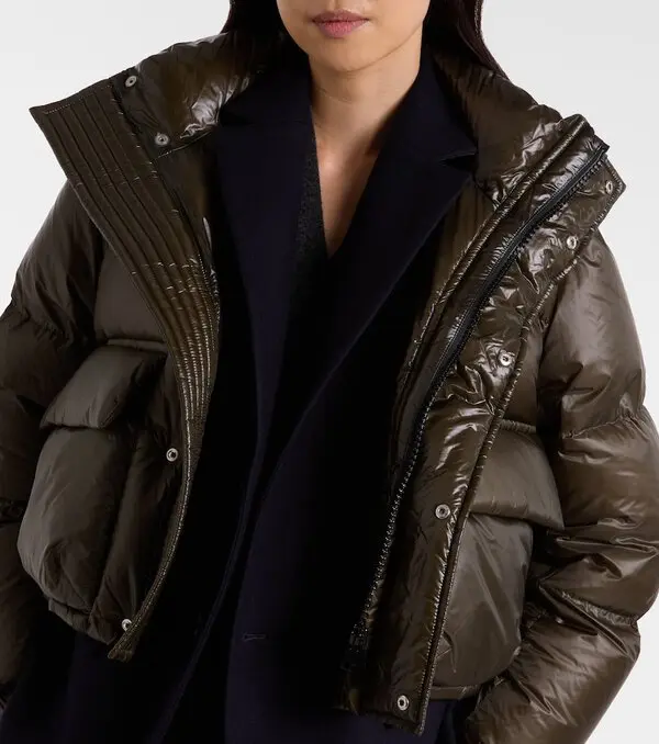 Sacai Layered Wool-trimmed Down Jacket