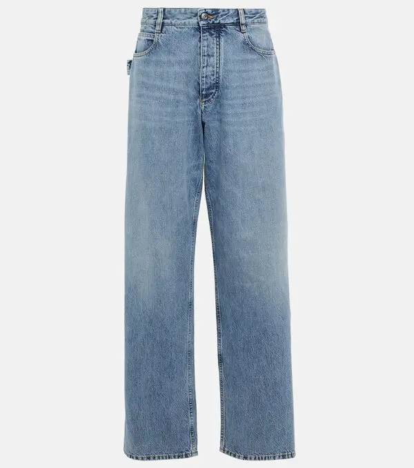 Bottega Veneta High-rise Straight Jeans - Blue