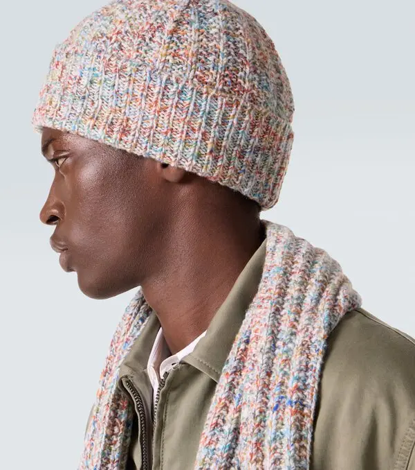 Loewe Anagram Wool And Cashmere-blend Beanie