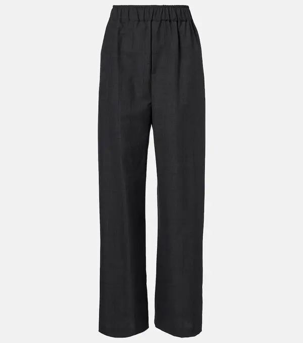 THE FRANKIE SHOP Baxter Plaid Wide-leg Pants - Grey