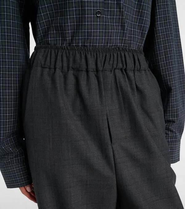 THE FRANKIE SHOP Baxter Plaid Wide-leg Pants