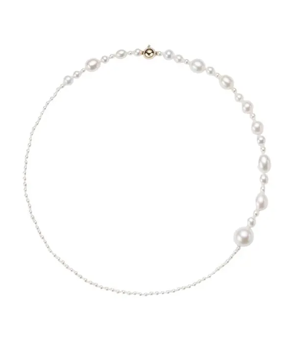 Sophie Bille Brahe Amis Peggy 14kt Yellow Necklace With Freshwater Pearls - Gold