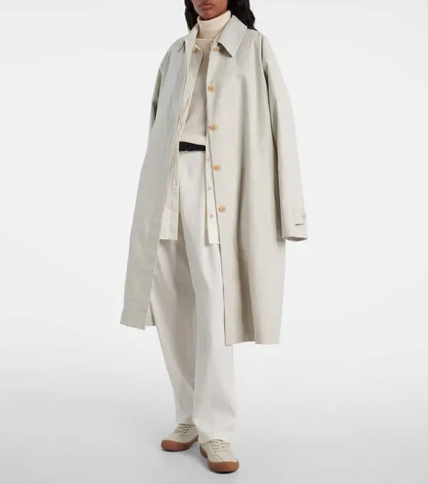THE ROW Pluma Cotton And Cashmere Coat - White