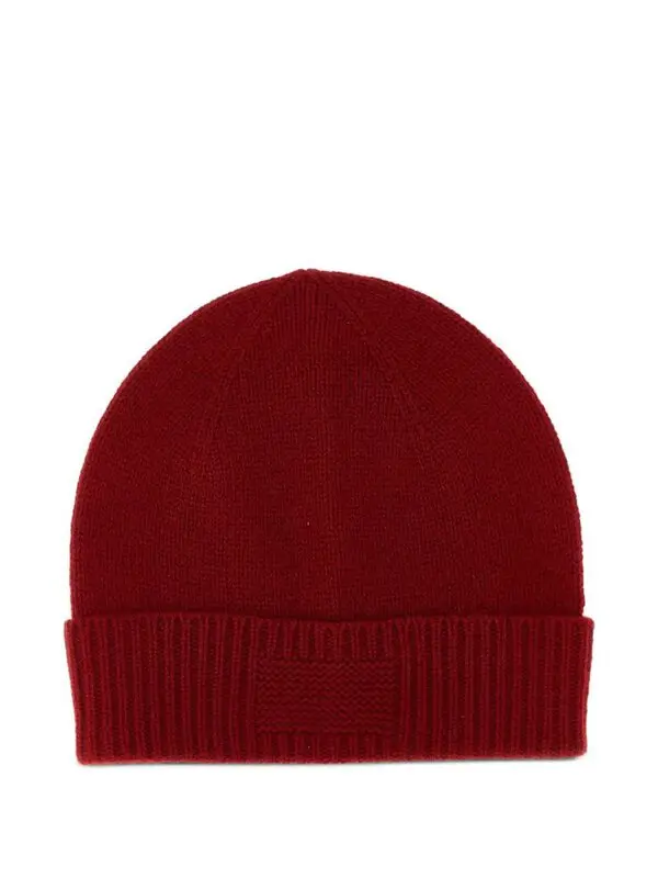 Guest In Residence Rib Cuff Cashmere Beanie - Red
