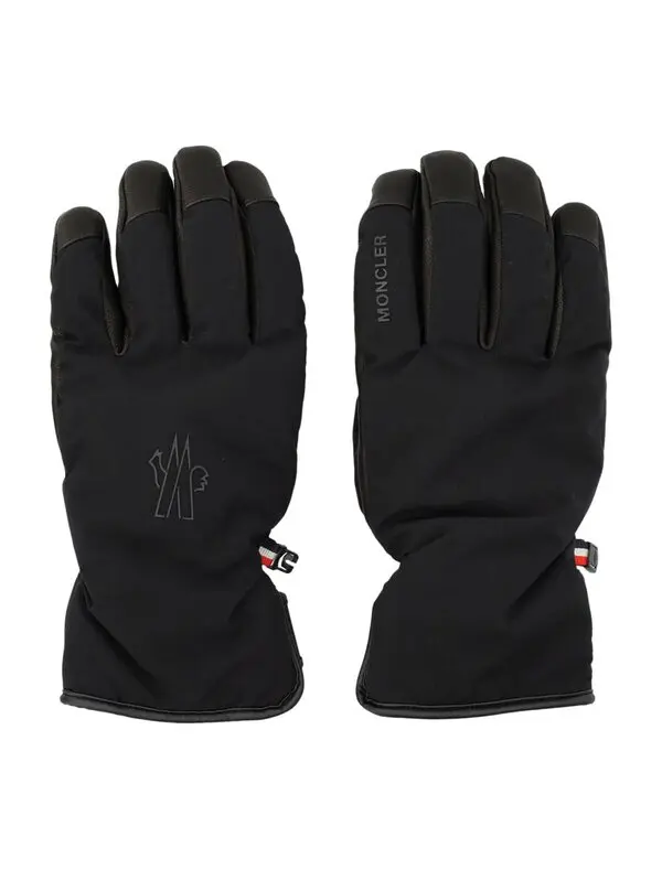 Moncler Padded Soft Shell Gloves - Black