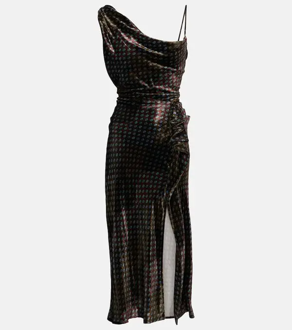 Dries Van Noten Asymmetric Printed Gown