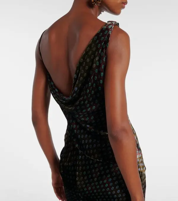 Dries Van Noten Asymmetric Printed Gown