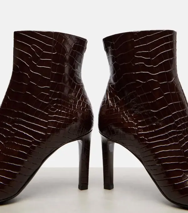JIMMY CHOO Frankie 85 Leather Ankle Boots