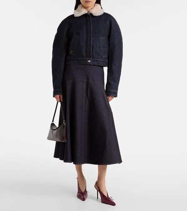 Jacquemus Dark Navy Denim Blouson Jacket