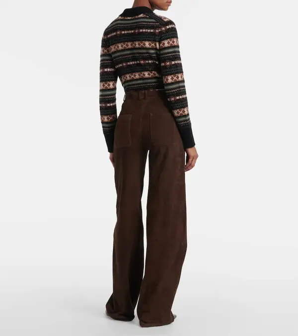 Vince Leather Straight Pants