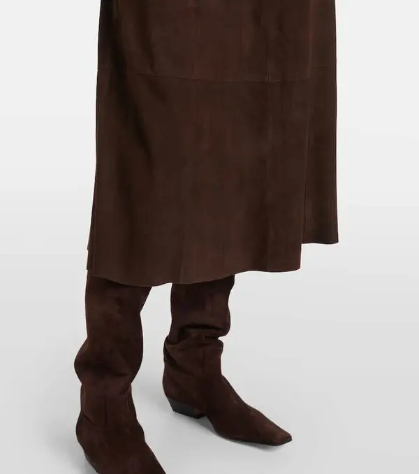 Vince Suede Midi Skirt