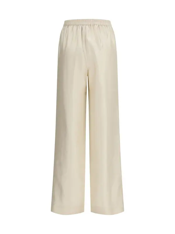 Loulou De Saison Lars Silk Twill Pants - Beige