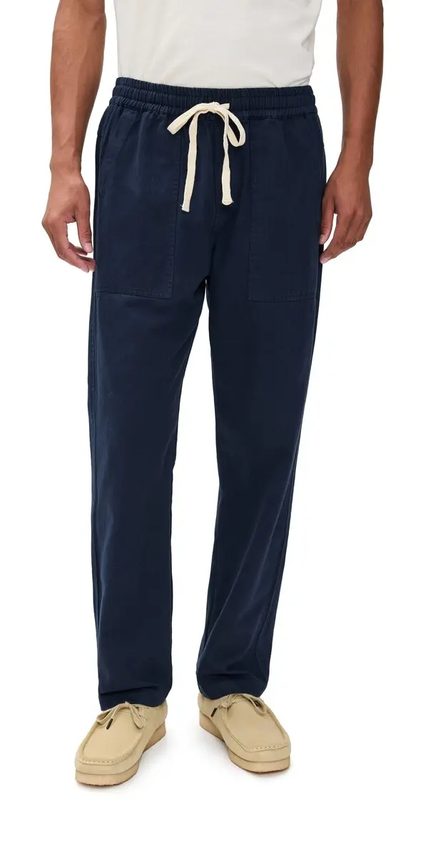 MCTAVISH Twill Pull-on Pants - Dark Blue