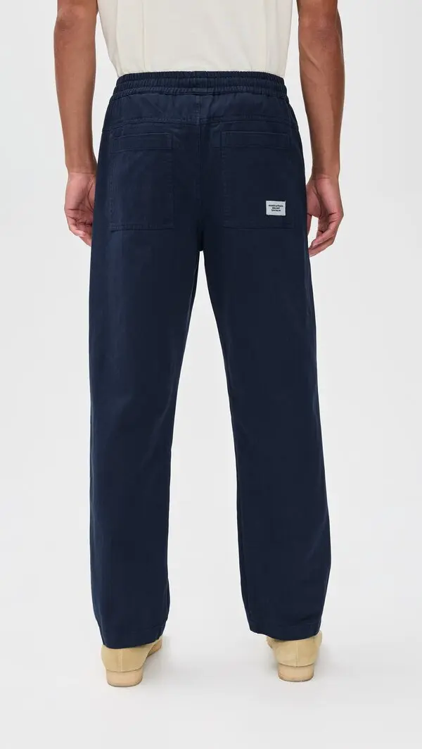 MCTAVISH Twill Pull-on Pants - Dark Blue