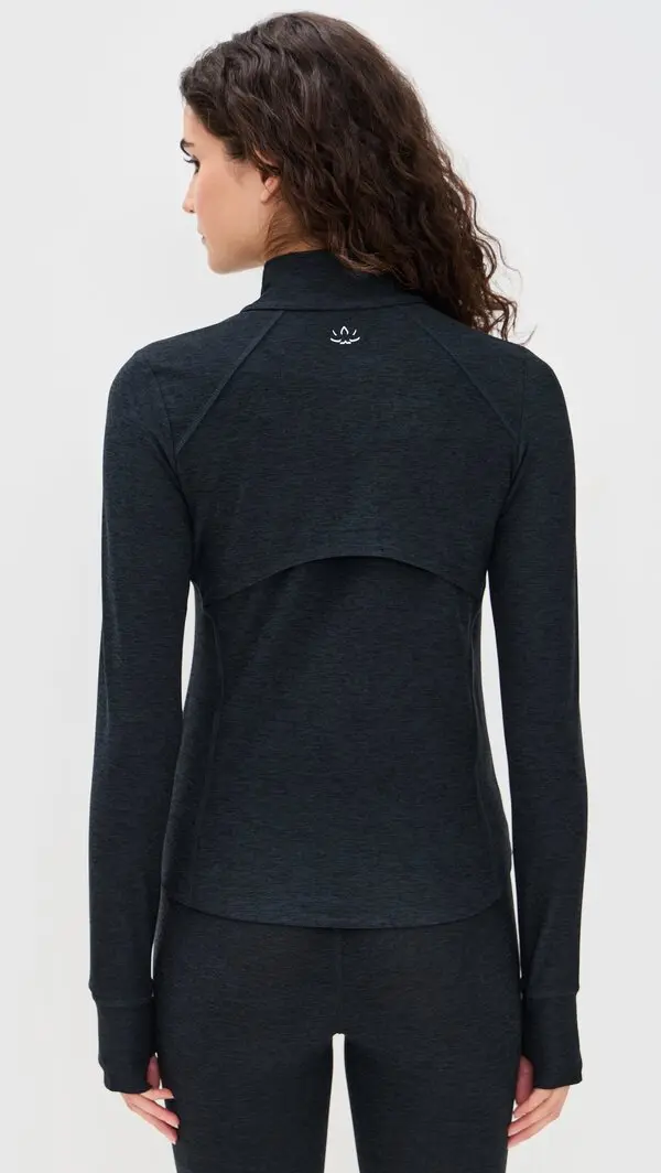 Beyond Yoga Spacedye Trails Active Jacket - Darkest Night