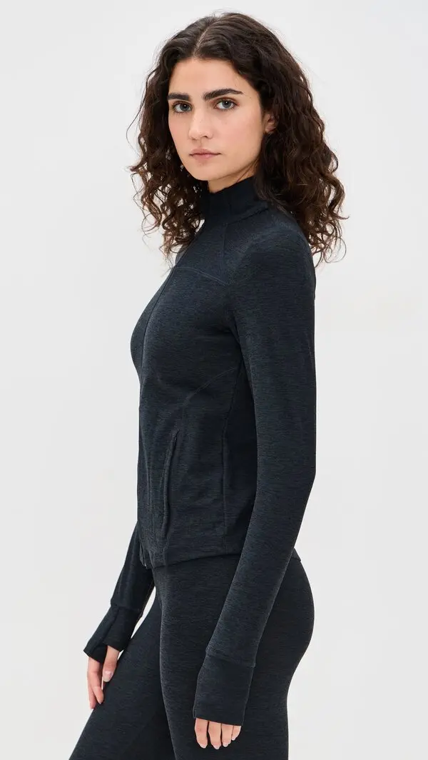 Beyond Yoga Spacedye Trails Active Jacket - Darkest Night