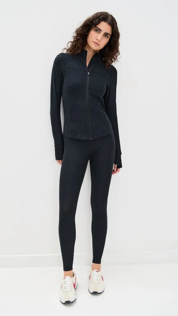 Beyond Yoga Spacedye Trails Active Jacket - Darkest Night