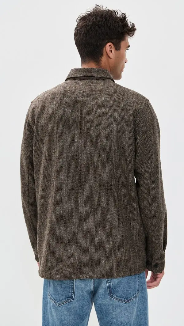 Portuguese Flannel Labura Wool Herringbone Jacket