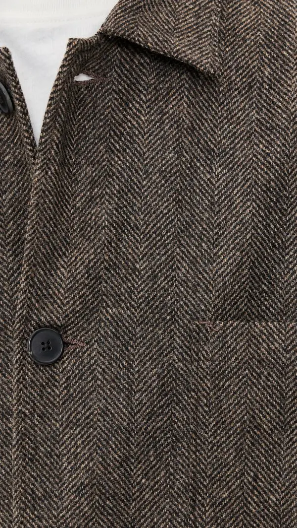 Portuguese Flannel Labura Wool Herringbone Jacket