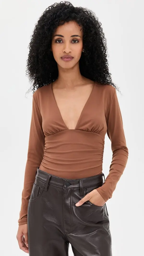 Susana Monaco V-neck Gathered Top