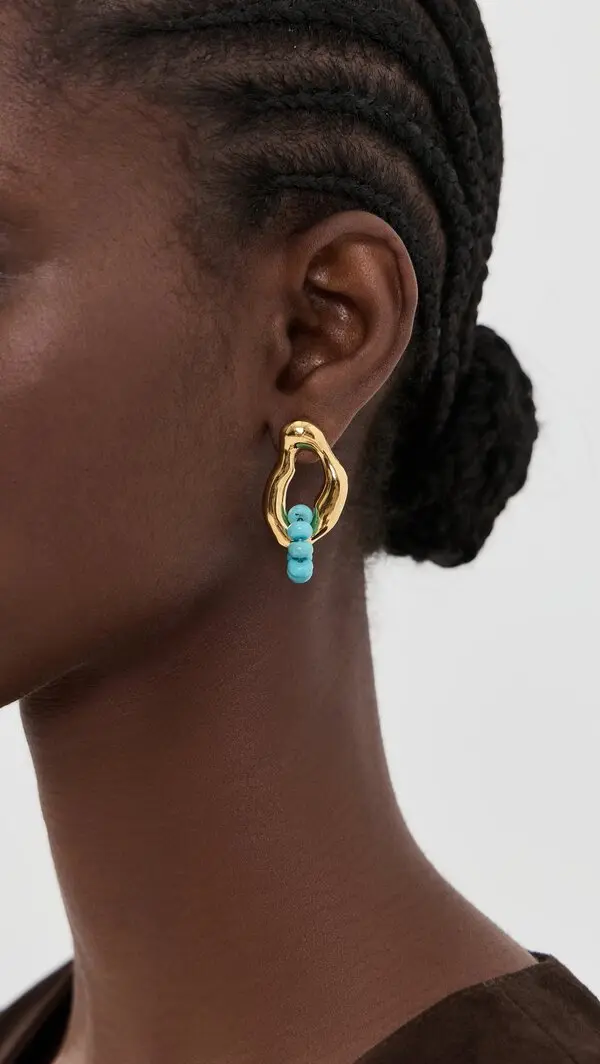 MAYAMAR Turquoise Beaded Earrings