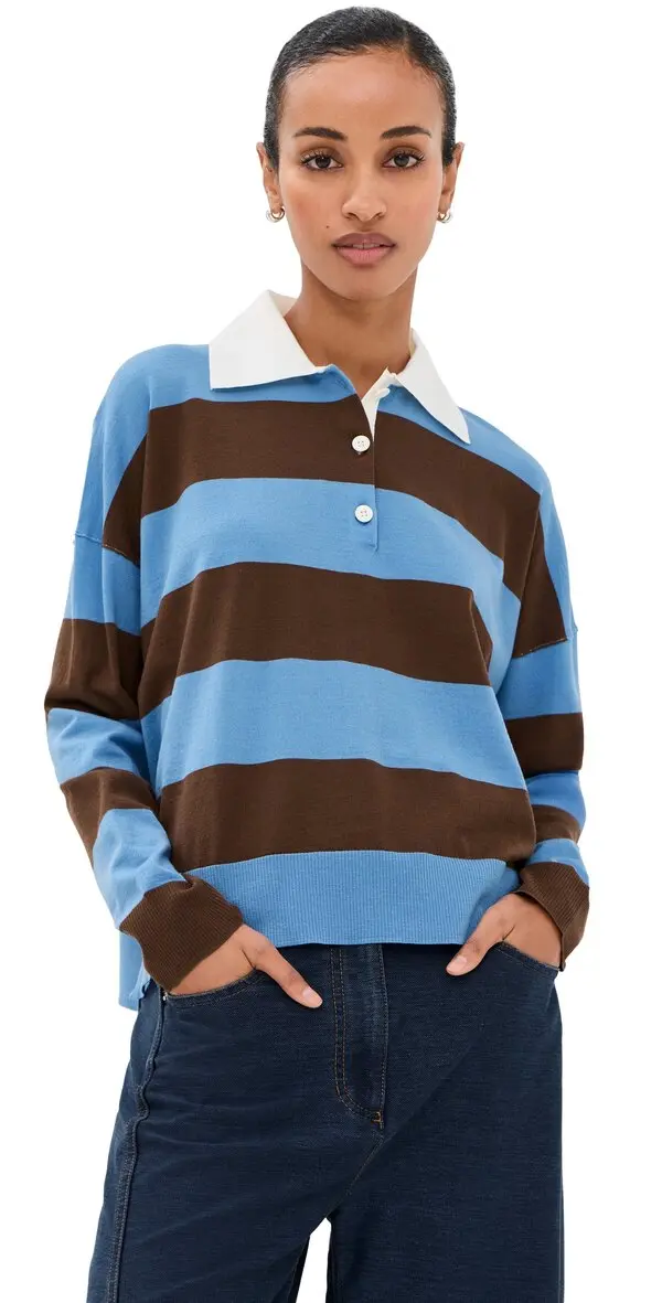 Simkhai Carson Rugby Polo - Horizon Stripe