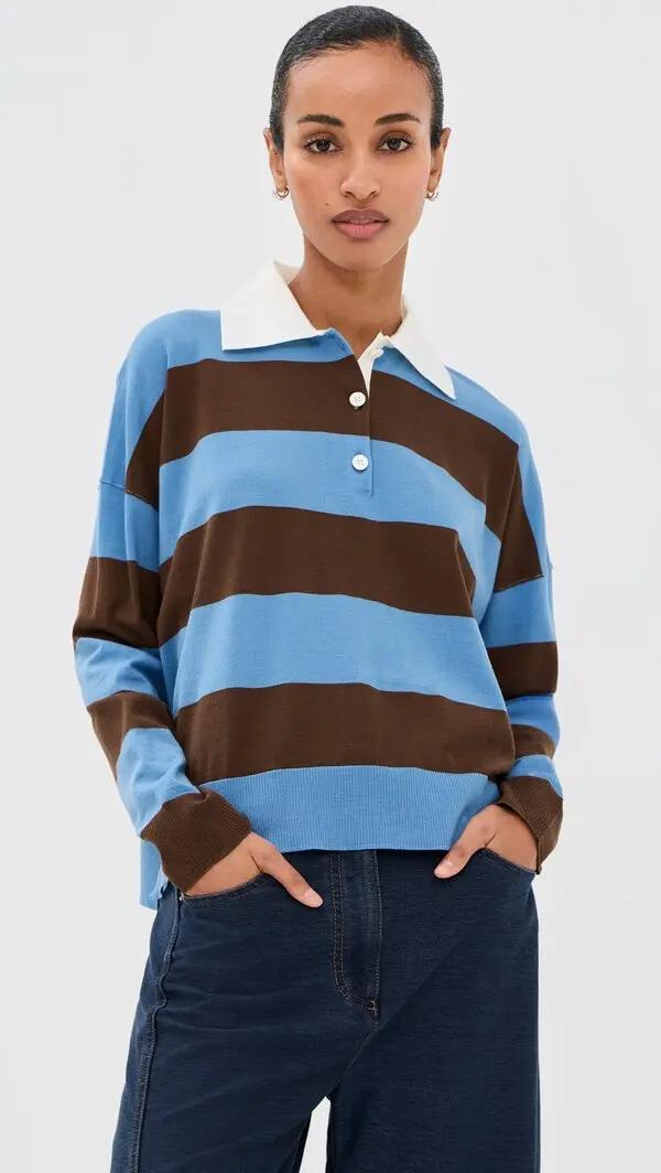 Simkhai Carson Rugby Polo - Horizon Stripe