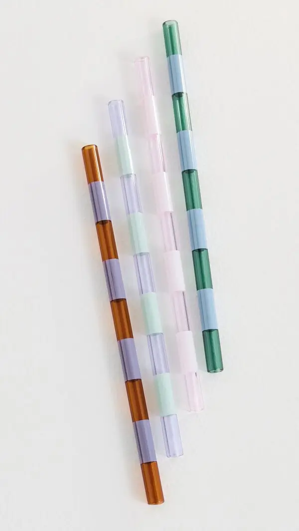 FAZEEK Set Of Striped Straws