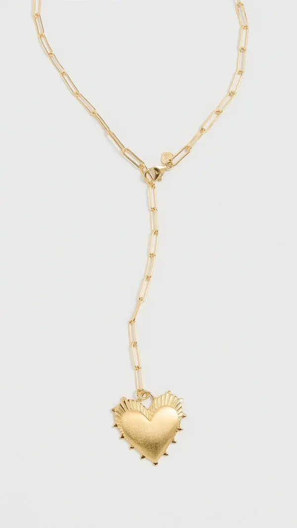HART Long Link Lariat Necklace With Heart Pendant