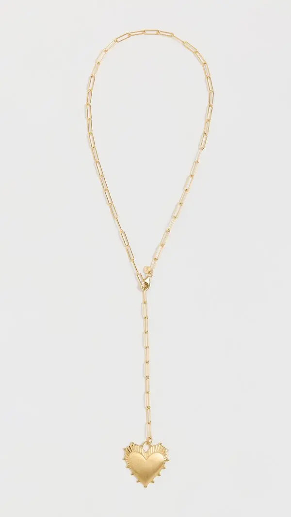 HART Long Link Lariat Necklace With Heart Pendant