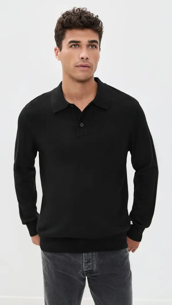 Nn07 Serge Polo Sweater - Black