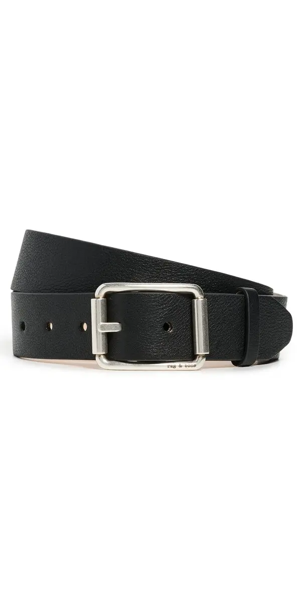 Rag & Bone Evan Leather Belt - Black